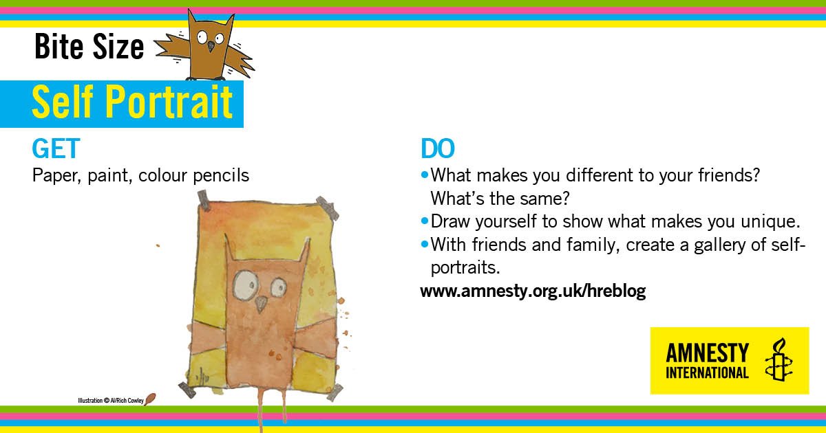 Bite Size Activity: Self Portrait | Amnesty International UK