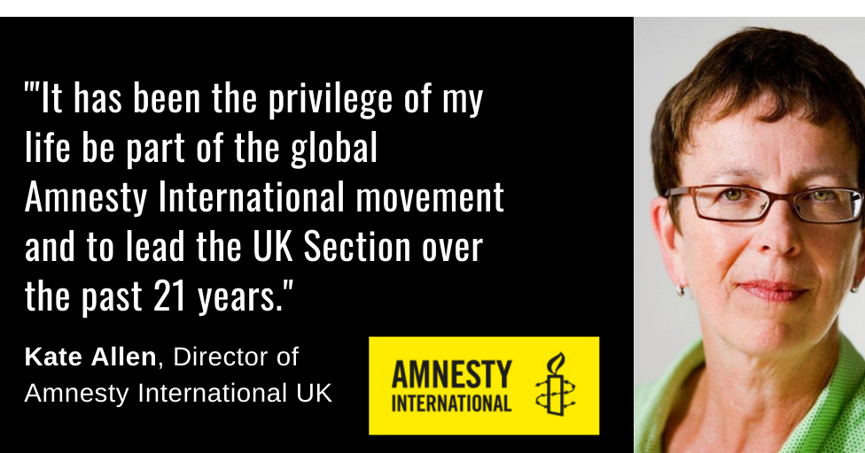 UK: Amnesty director Kate Allen announces her retirement | Amnesty ...